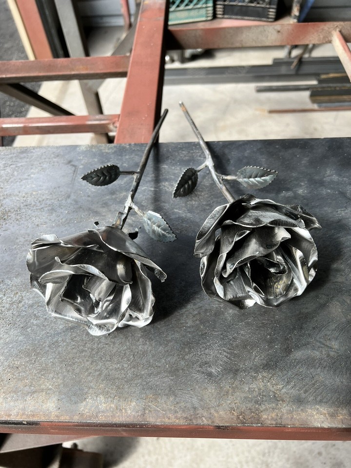 hand crafted welded, metal Single Rose By Mr. Welder,LLC | eBay