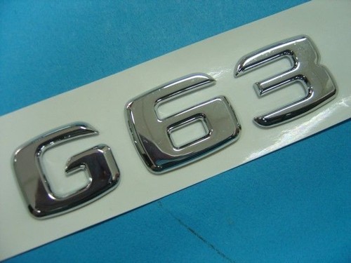 CHROME * G63 * TRUNK LETTER EMBLEM BADGE FOR MERCEDES BENZ AMG G-CLASS ...