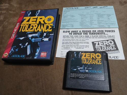 Missing Manual *** Zero Tolerance (Sega Genesis, 1994) - Registration Card 15605034114 | eBay