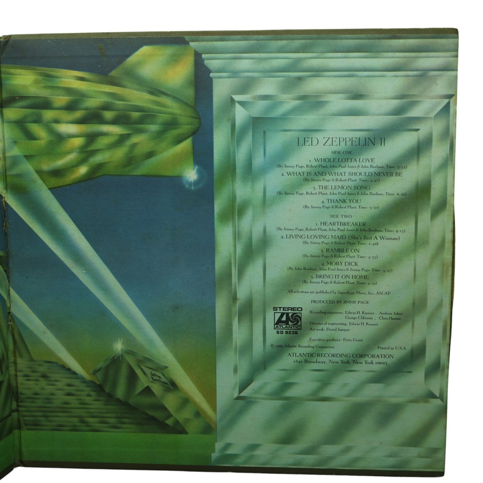 Led Zeppelin II LP SD 8236 VG Vinyl 1969 OG Press w/ OG Sleeve ...