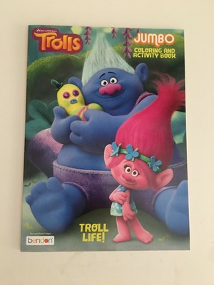 New Rare Dreamworks Trolls Jumbo Coloring And Activity Book - Troll ...