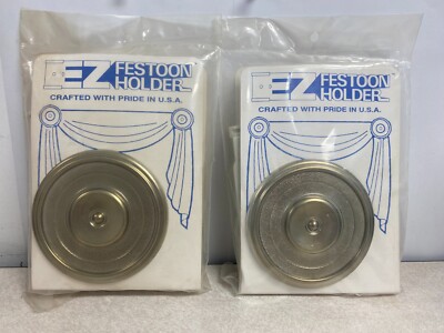 Lot of 2 Pair EZ Festoon Holder Holdbacks Window Drapery Treatment New ...