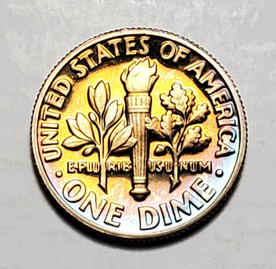 TONED 1985 S ROOSEVELT DIME PROOF UNC #C10358 | eBay