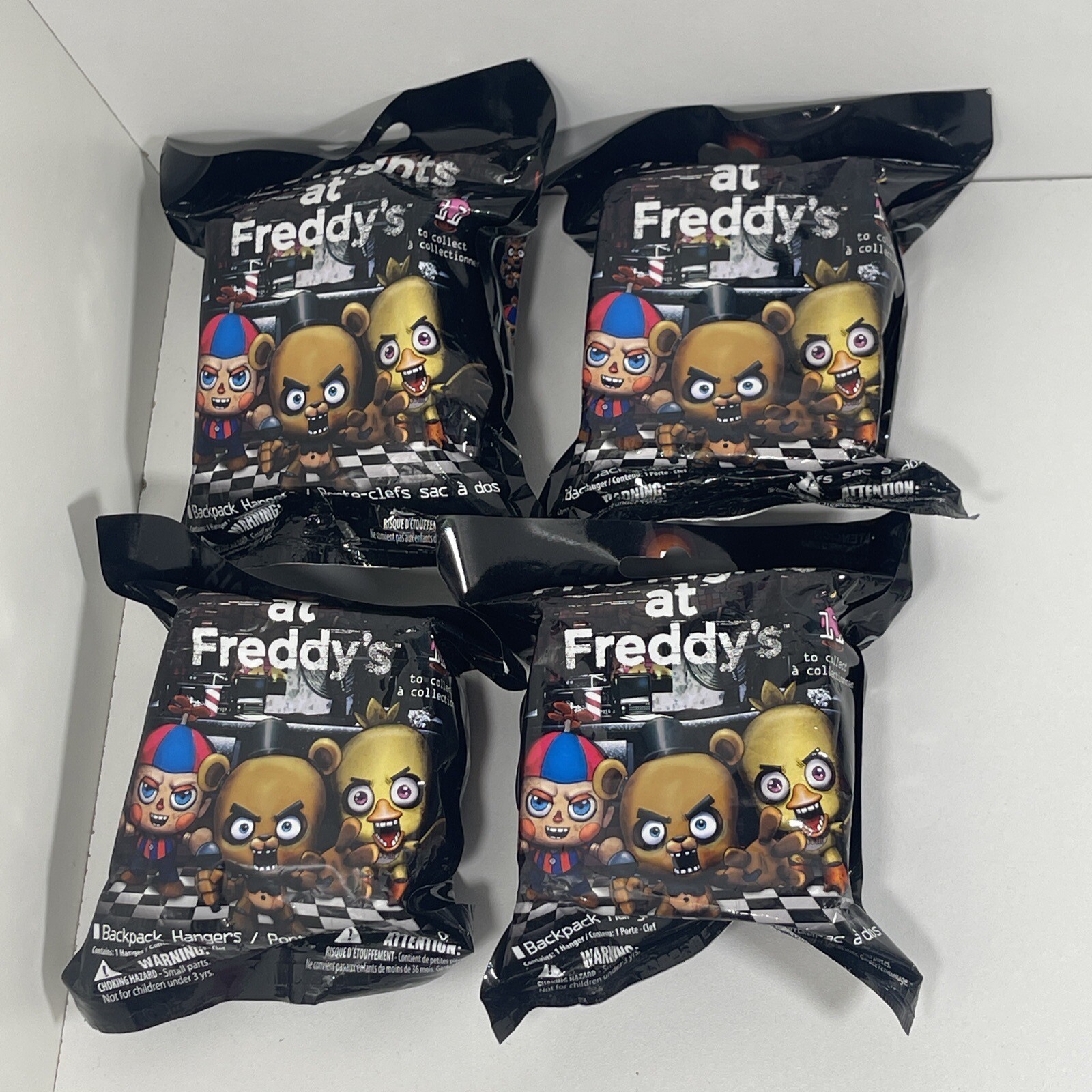 Five Night at Freddy's Mini Figure Hangers 3" blind Pack LOT OF 4 New ...