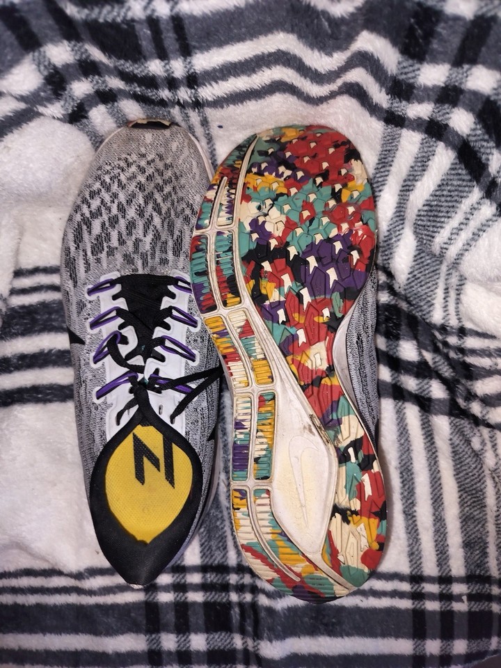 Nike Zoom Pegasus Turbo 2 Men’s Running Shoes Gray Multicolor Sole Size ...