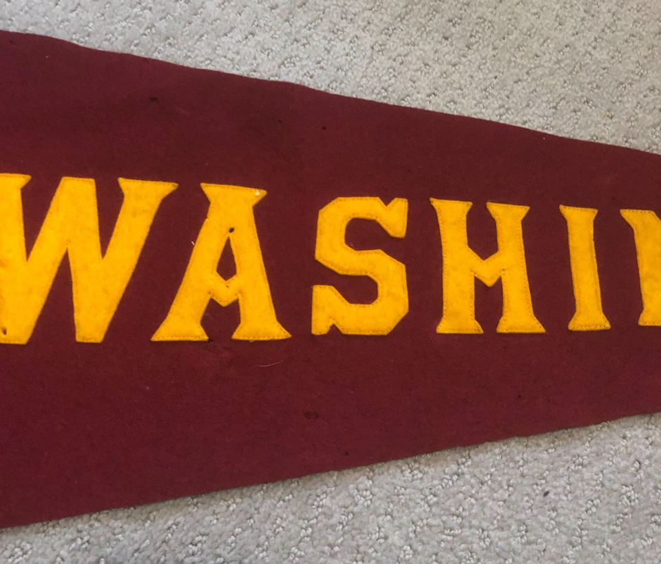 1940's Washington Redskins ? Full-Size Pennant, Sewn on Letters with ...