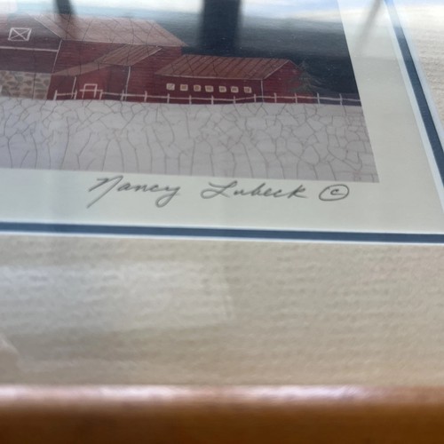 Vtg Nancy Lubeck Numbered 177/950 Lithograph Print "Wintertime" | eBay