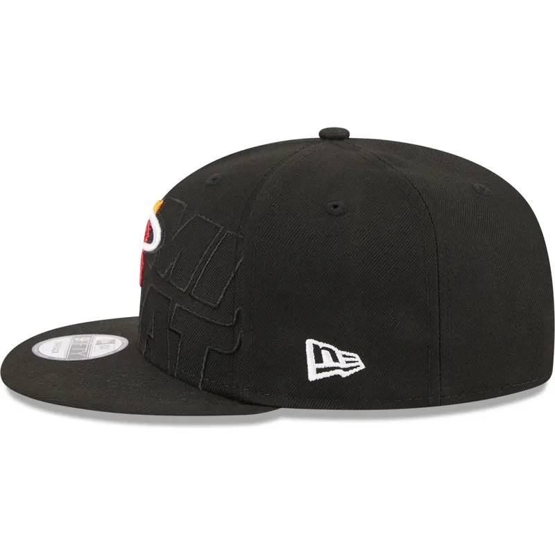 Authentic New Era NBA 9FIFTY Miami Heat NBA Draft Adjustable Snap-Back ...