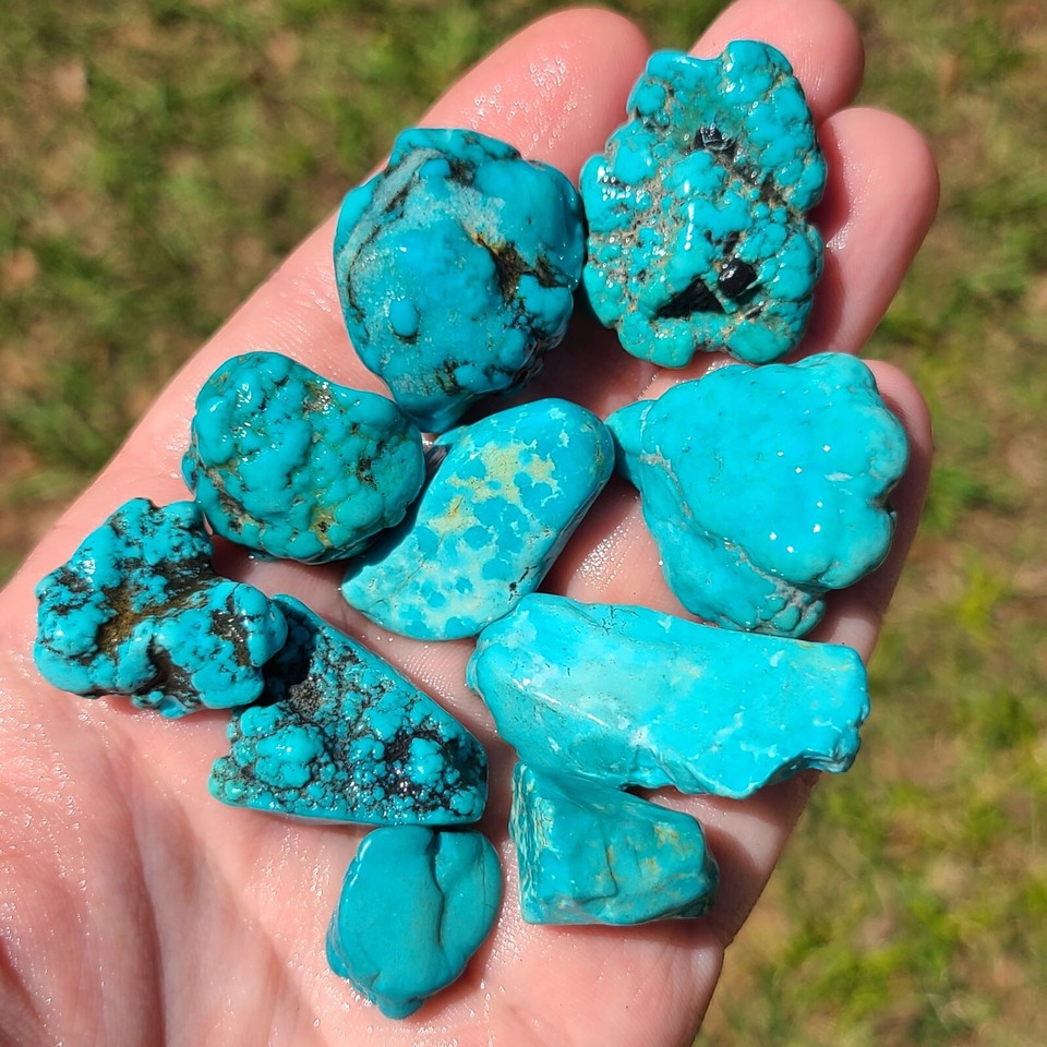 NATURAL HUBEI TURQUOISE ROUGH 92.7 GRAMS | eBay