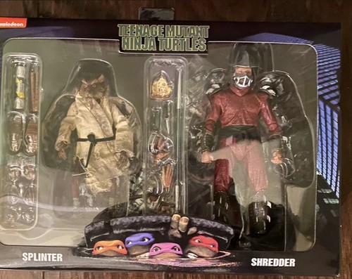 NECA TMNT Shredder Splinter Action Figure 2 Pack Ninja Turtles Movie ...