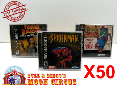 50x SONY PS1 PLAYSTATION ONE CIB CD - CLEAR PROTECTIVE BOX PROTECTOR ...