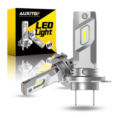 2Pcs Fanless H7 LED Bulb 1:1 Mini Size Head Lamp Wireless CSP LED Chips ...
