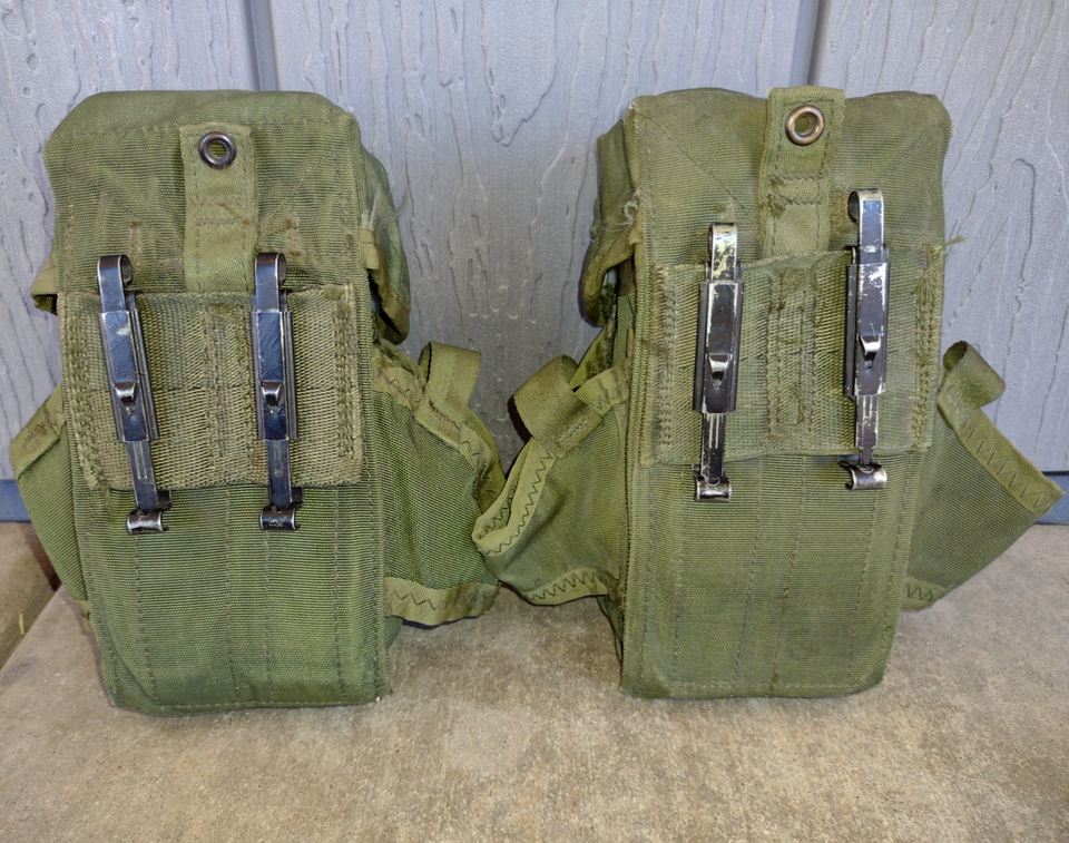 USGI ALICE WEB GEAR LBE w/ SUSPENDERS MAG POUCHES CANTEEN PISTOL BELT ...