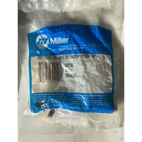 Miller Genuine Parts Electric Welder 206196 Diffuser .281/.312 OD ...