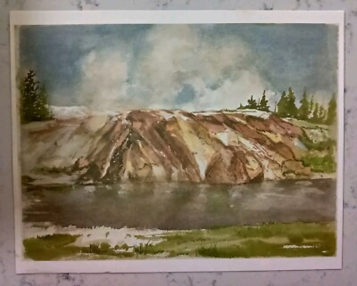 TOOBY BURTON YELLOWSTONE ARTIST PRINT MOUNTAIN LANDSCAPE | eBay