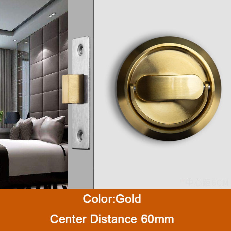 304 Stainless Steel Round Recessed Door Locks Hidden Cup Privacy Door ...
