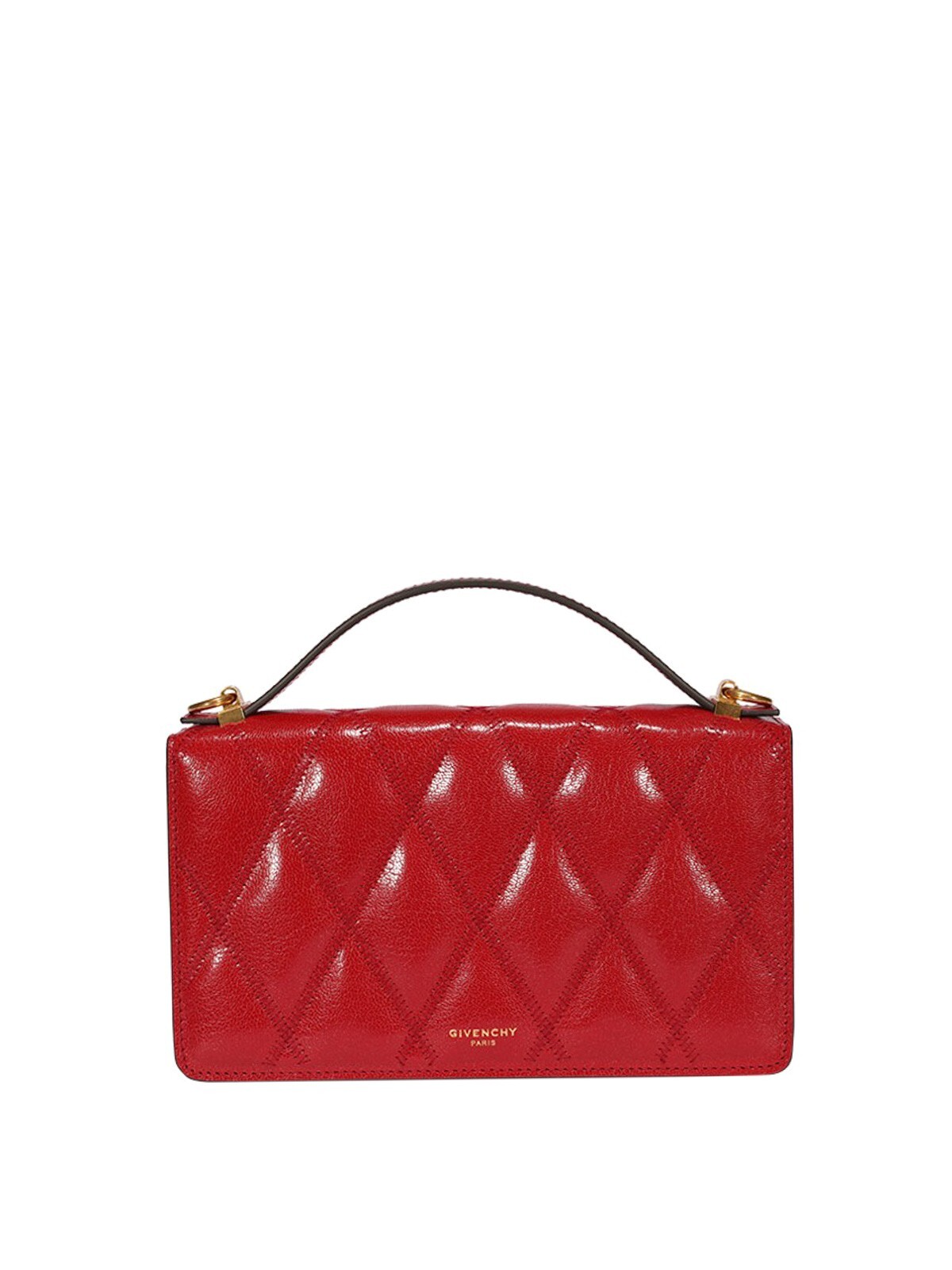 NWT NEW Givenchy GV3 Mini Red Leather Quilted Shoulder Bag | eBay