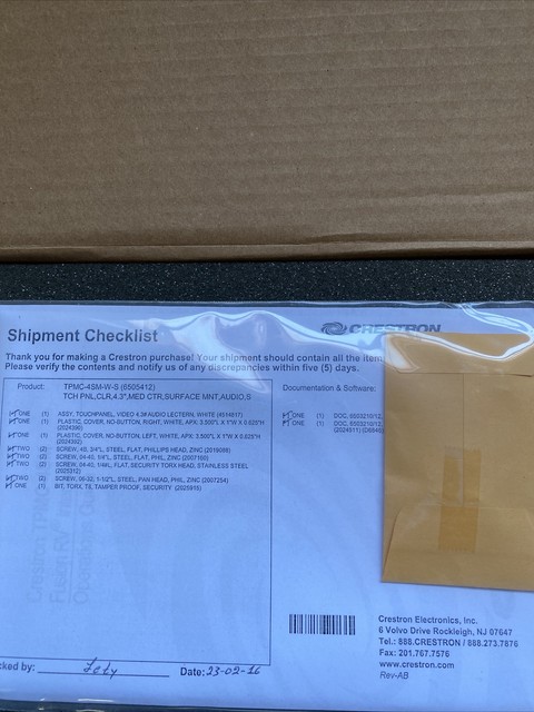 Crestron Tpmc-4sm-w-s Room Scheduling Touch Screen for sale online | eBay