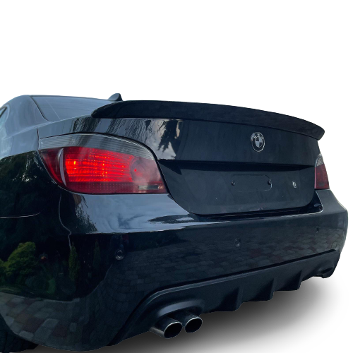 BMW E60 E61 Rear Bumper Diffuser Lip Splitter Spoiler 1 exhaust LEFT ...