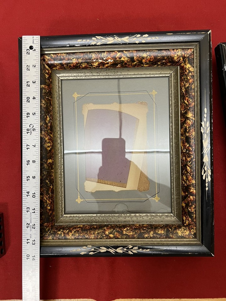 Pair Of Antique Deep Well Frames W Glass & Matts 14”x12.25” - Set of 2 ...