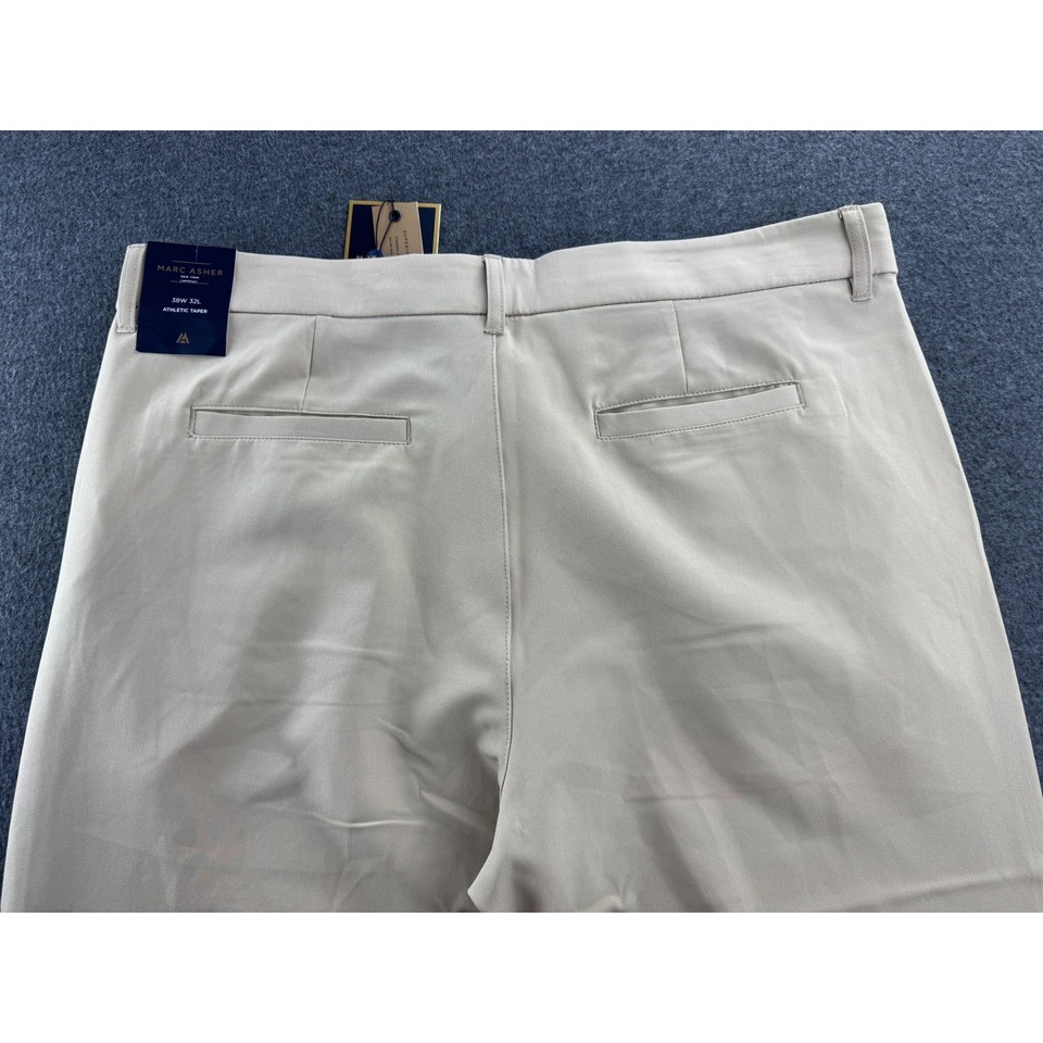 Marc Asher Khaki Chino Tech Pants Mens Sz 38W 31.5L Superior ...
