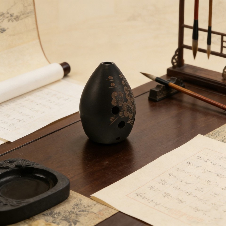 Vintage Ocarina 8 Hole: Pottery Traditional Chinese Ocarina Instrument ...