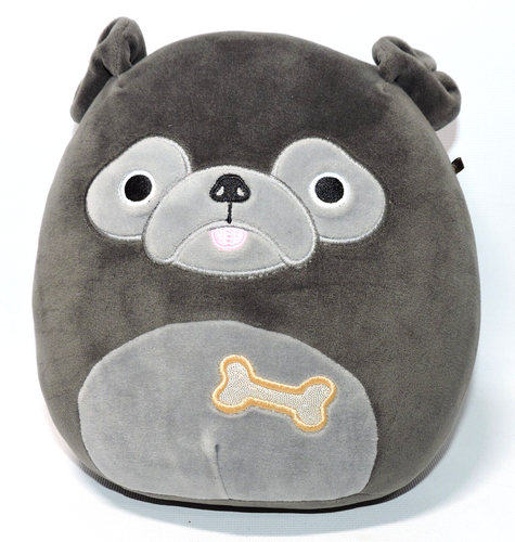 Squishmallows 8" Bongo Black Gray Pug Super Soft Plush Stuffed Animal ...