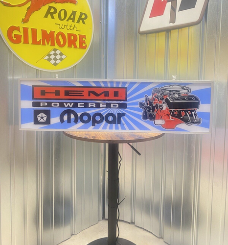Mopar Hemi Powered Backlit Sign Chrysler Plymouth, Dodge, Hemi Direct ...