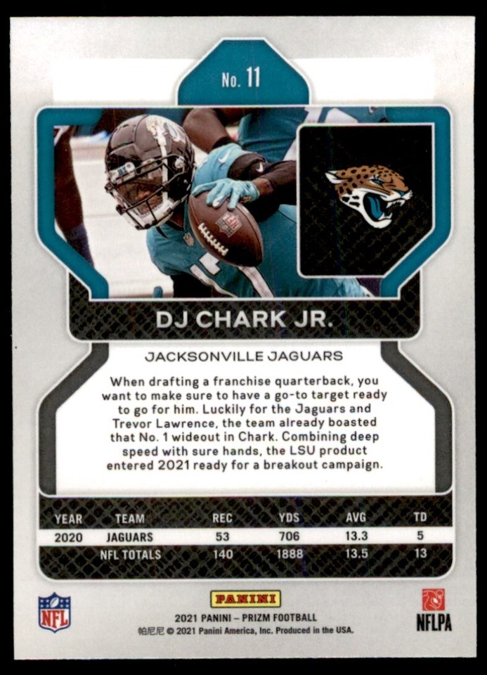 2021 PANINI ILLUSIONS DJ CHARK JR. JACKSONVILLE JAGUARS #11 | eBay