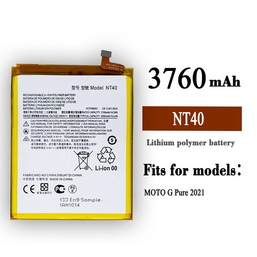 New 4000mAh Replacement Battery (NT40) For Motorola Moto G Pure (XT2163 ...