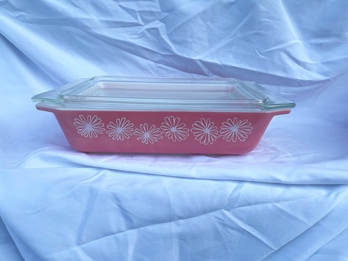 Vintage Pyrex Pink Daisy Space Saver with Lid | eBay
