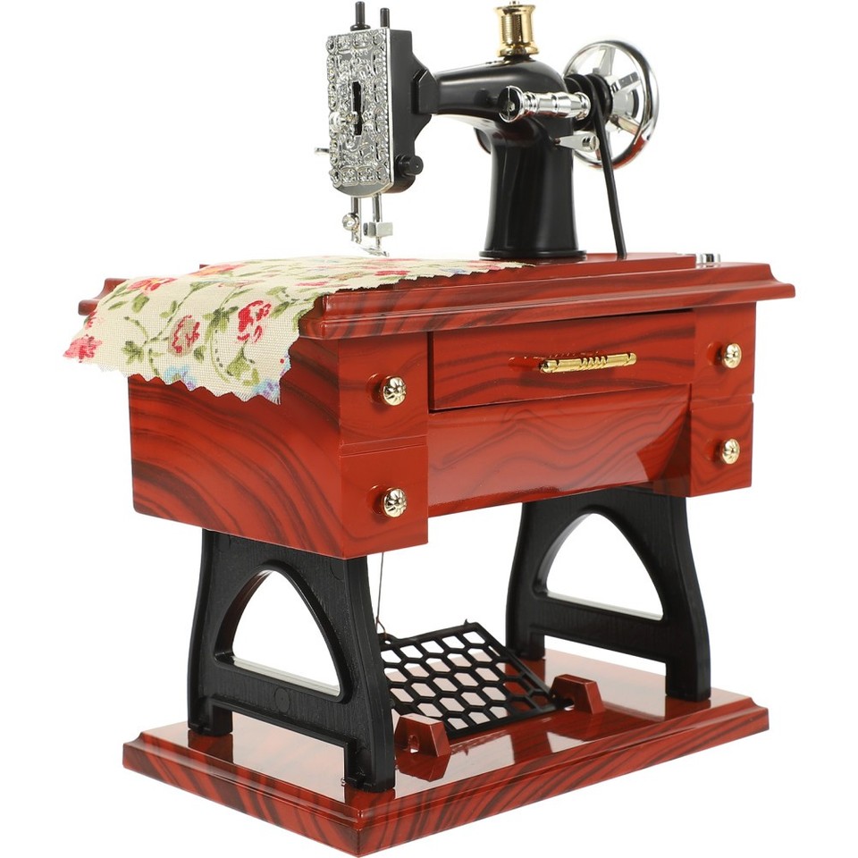 1PC Sewing Machine Sewing Machine Statue Musical Box Musical Sewing ...