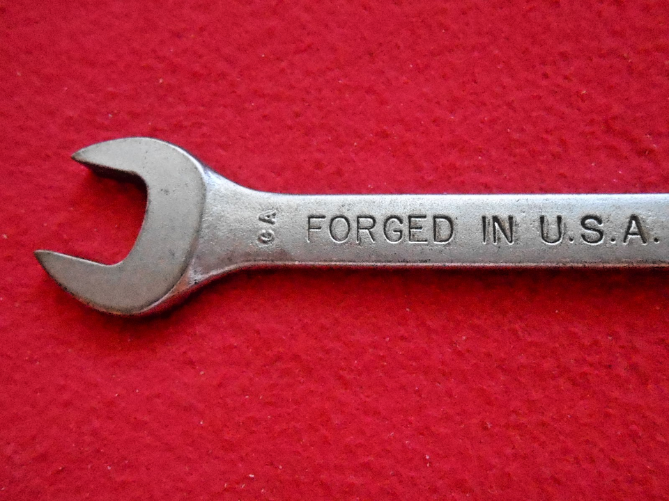 Vintage FORGED IN U.S.A. Combination Wrench, SAE 5/8", 12 Pt, Nice Pre ...
