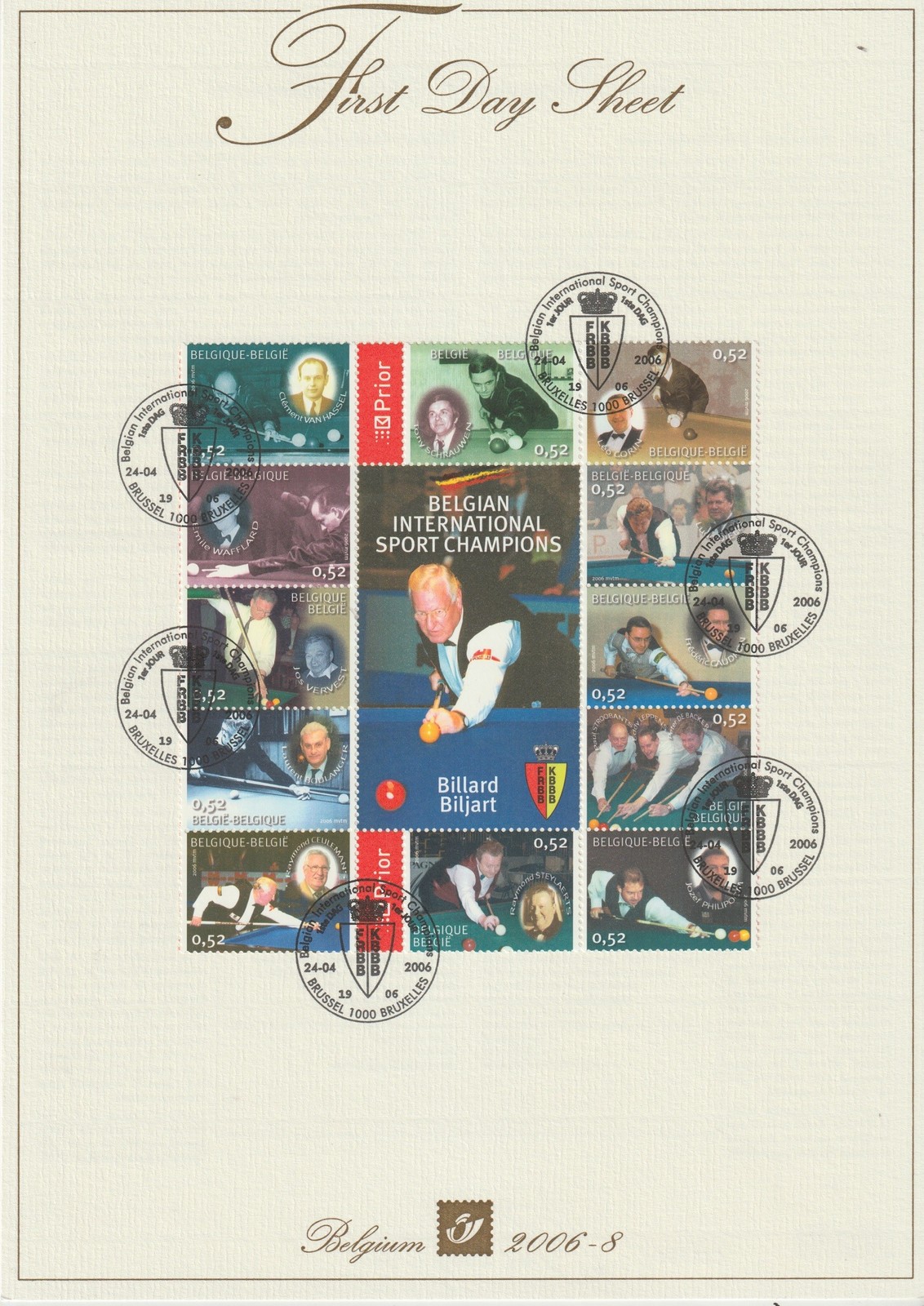 2006 Belgium Samples Cue 1° Series Bf N° 120 Used MF126634 | eBay Australia