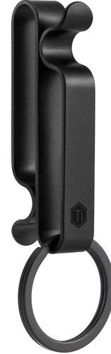 KM00 Black Belt Loop Keychain Clip Double Side Quick Release Key Holder ...