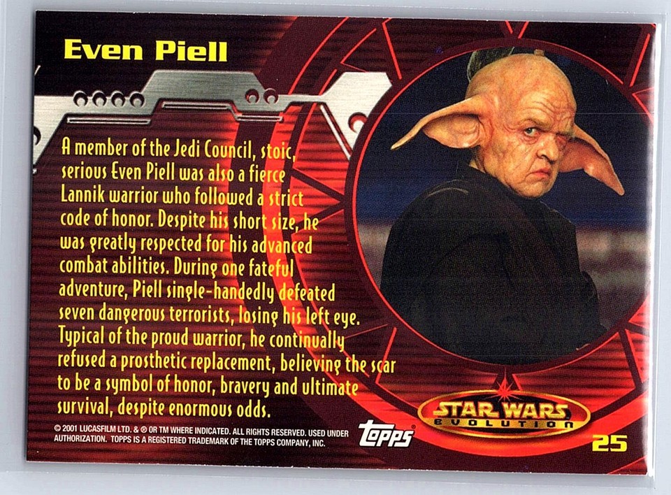 Even Piell 2001 Topps Star Wars Evolution 25 | eBay