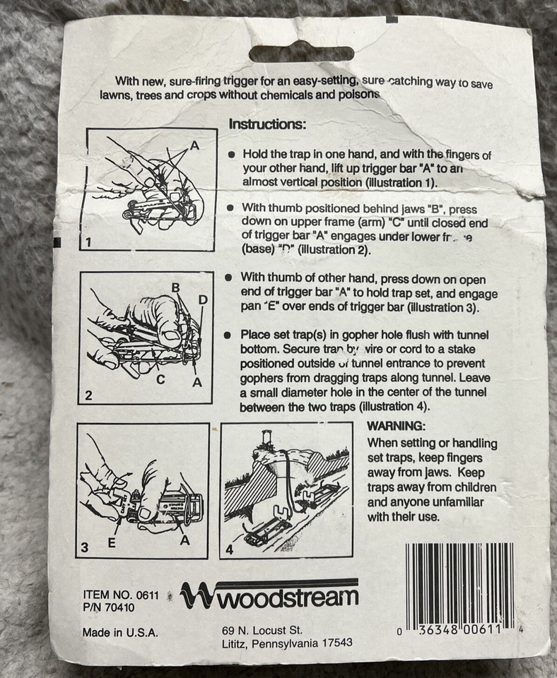 Easy-Set Outdoor Gopher Traps (2-Pack) New In Package | eBay