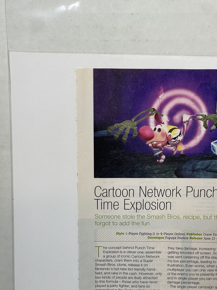 cartoon network punch time explosion Game Review print ad | eBay UK