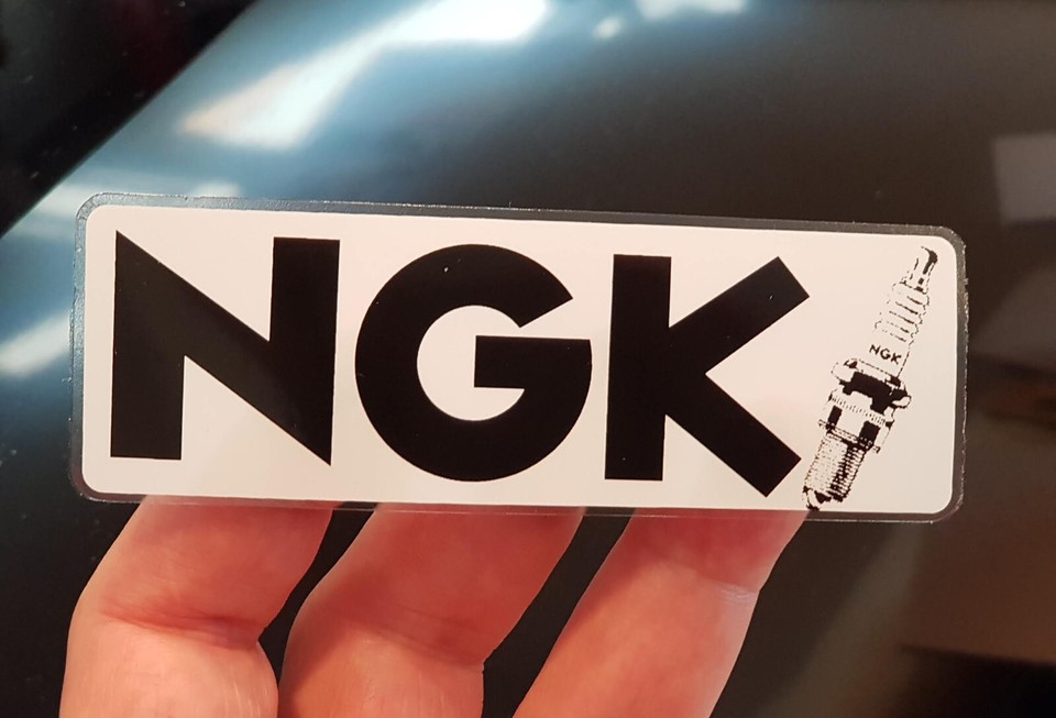 2pcs NGK SPARK PLUGS Logo Decal Sticker Vinyl Aufkleber Pegatina Pick ...