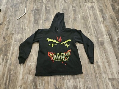 Evil Hearts Club Evil Face Sweatshirt Hoodie Black Monster Face Sz ...