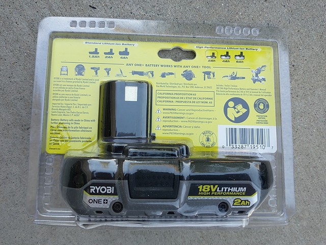 Ryobi One 2 Ah 18v Lithium Ion Battery - PBP003 for sale online | eBay