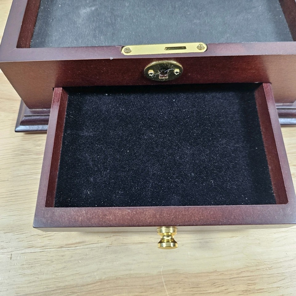 PCS Stamps & Coins Wooden Display Box With Key 8" x 5" Customized | eBay