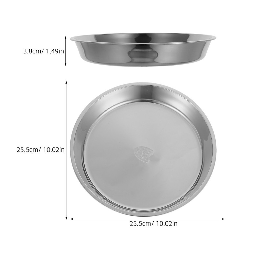 Stainless Steel Round Cake Baking Pan - Small Oven Tray For Cakes Pies ...