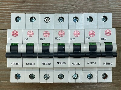 Wylex NSB Series NSB06 NSB20 NSB32 NSB50 MCB 6KA 60898 230 / 400v | eBay UK