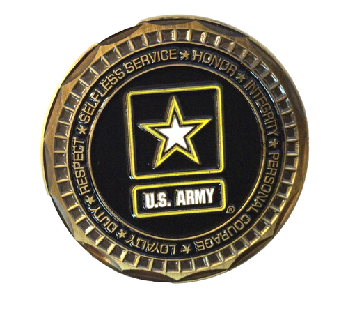 US ARMY WOUNDED WARRIORS CHALLENGE COIN NO ONE LEFT BEHIND Military ...