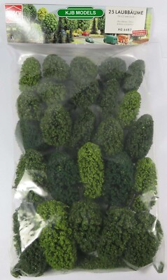BNIB OO / HO BUSCH 6487 25 DECIDUOUS TREES WITH ROOTS - MODEL RAILWAY ...