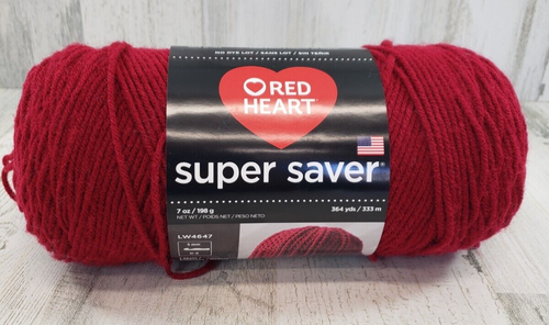 1 Skein of Red Heart Super Saver Yarn Burgundy #0376 7 ounces NEW | eBay