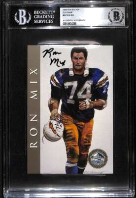 1998 Ron Mix HOF Platinum Autos 69 Ron Mix HOF BGS AUTO Autographed ...