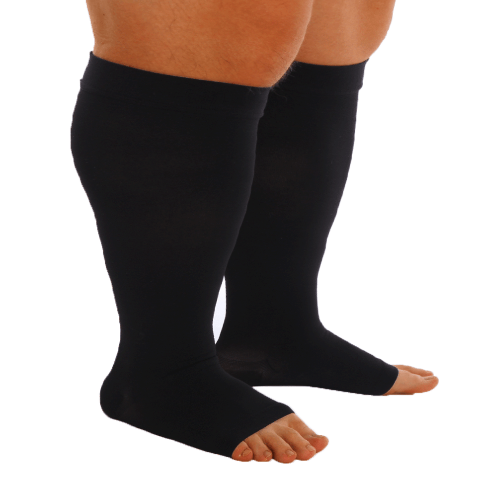 XL-7XL 20-30mmHg Medical Grade Compression Socks Knee High Support ...