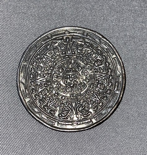 Sterling Hecho En Mexico Mayan Aztec Sun Calendar Brooch Pin Mexican ...